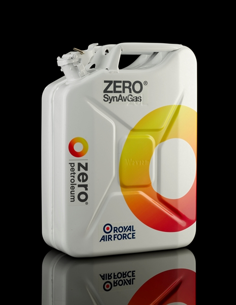 Canister for synthetic aviation fuel by Zero and the Royal Air Force ...